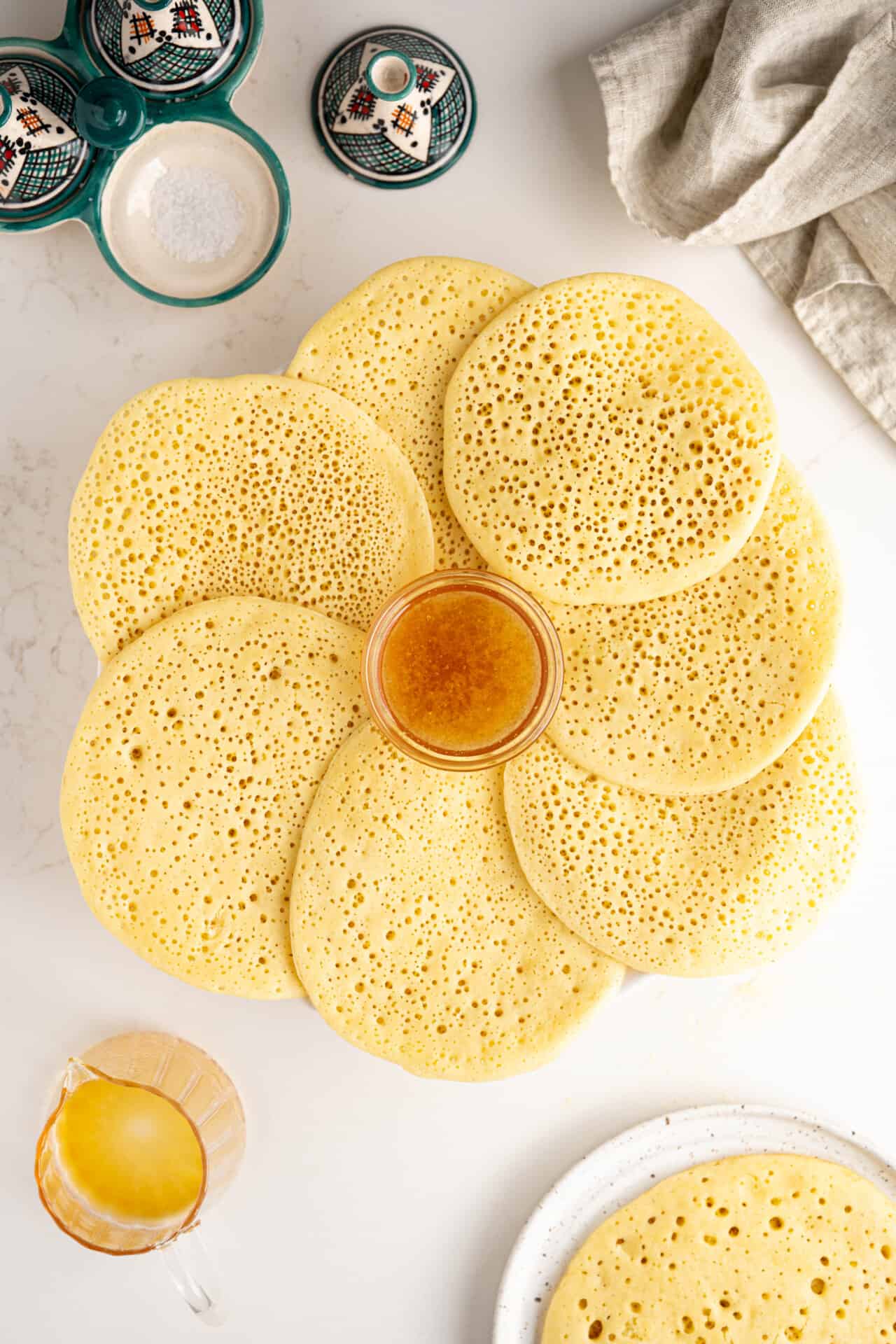 Baghrir (Light Moroccan Semolina Pancakes) | Salima's Kitchen