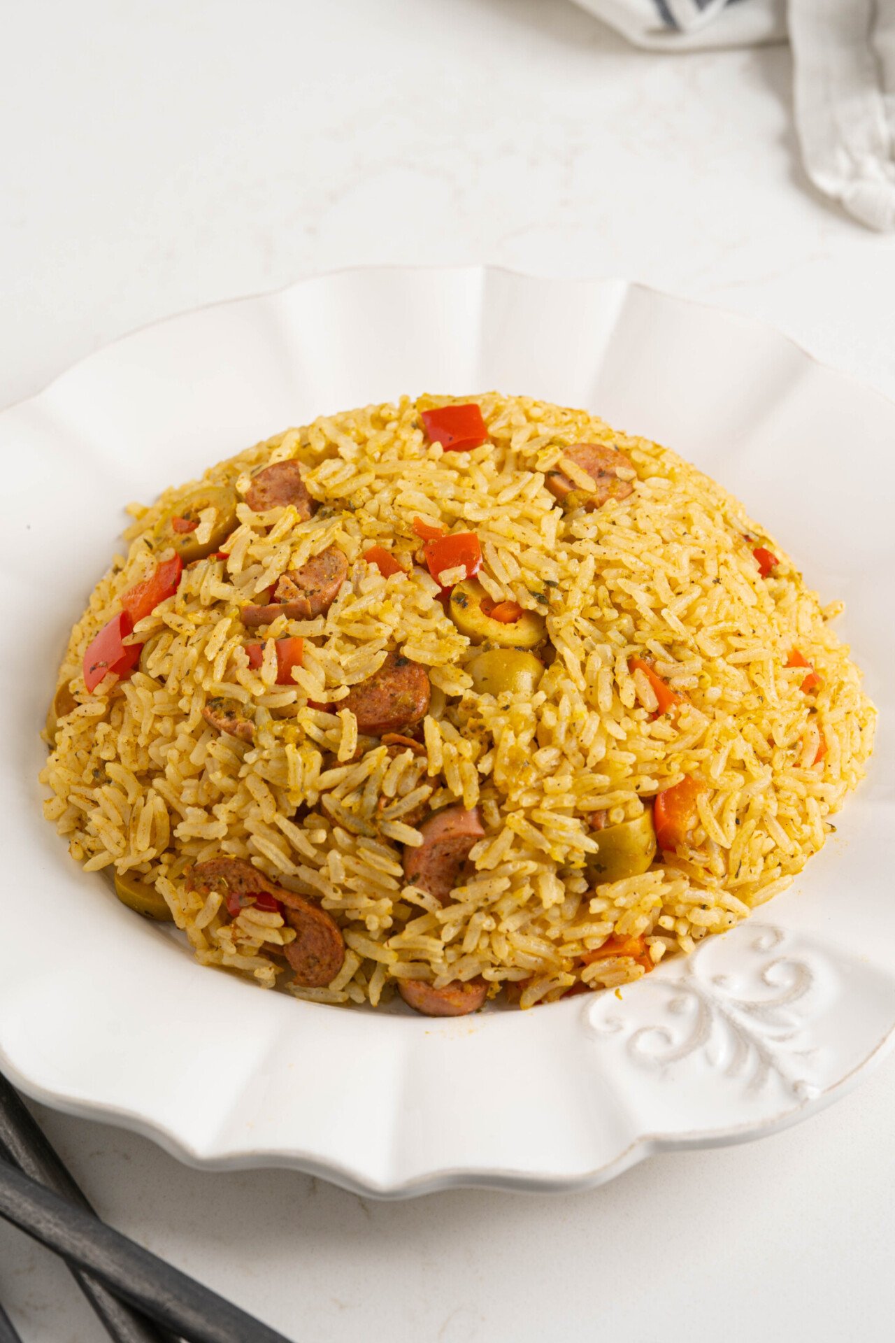 30 Minute Arroz con Salchichas (Yellow Rice with Sausage) | Salima's ...