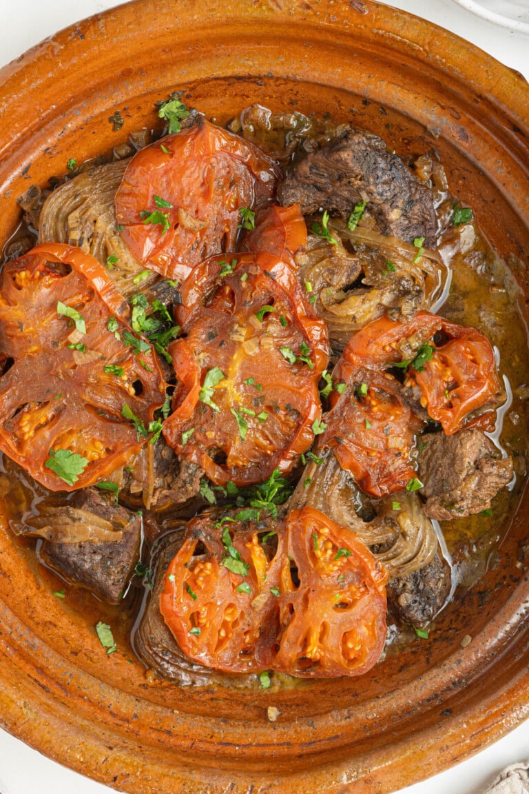 Moroccan Beef Tagine (Beef Stew with Tomatoes & Onions) | Salima's Kitchen