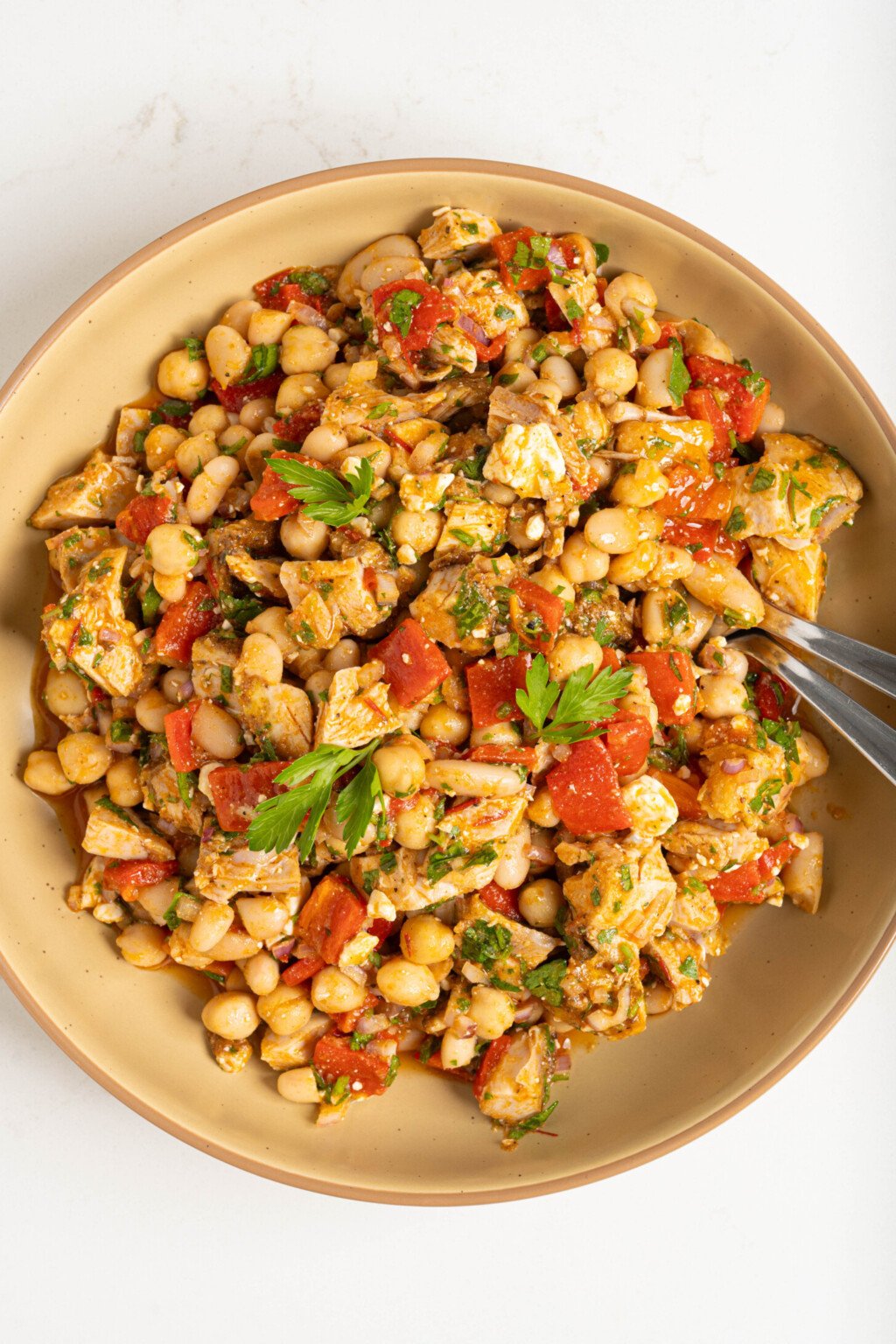 Dense Bean Salad with Roasted Chicken | Salima's Kitchen