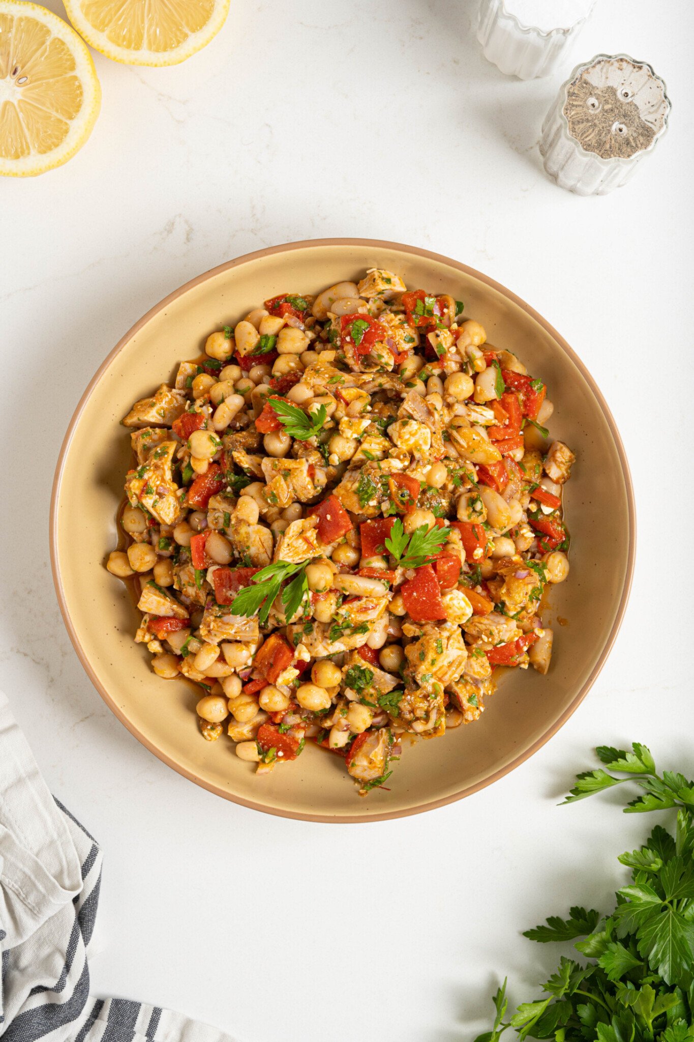 Dense Bean Salad with Roasted Chicken | Salima's Kitchen