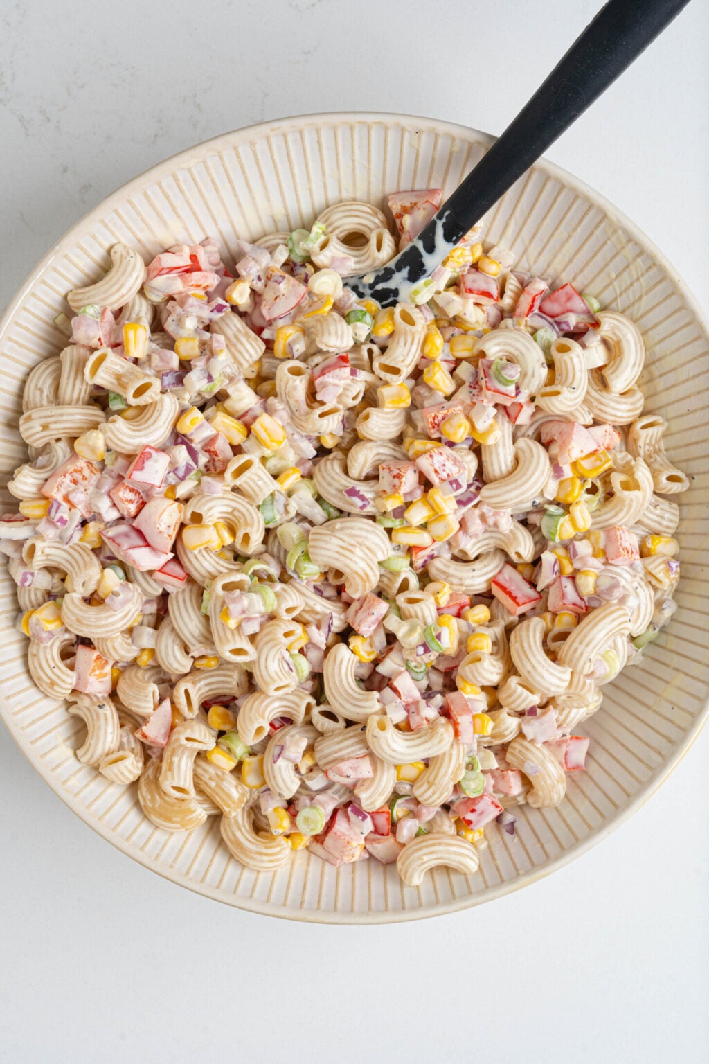 Ensalada de Coditos (Puerto Rican Macaroni Salad) | Salima's Kitchen
