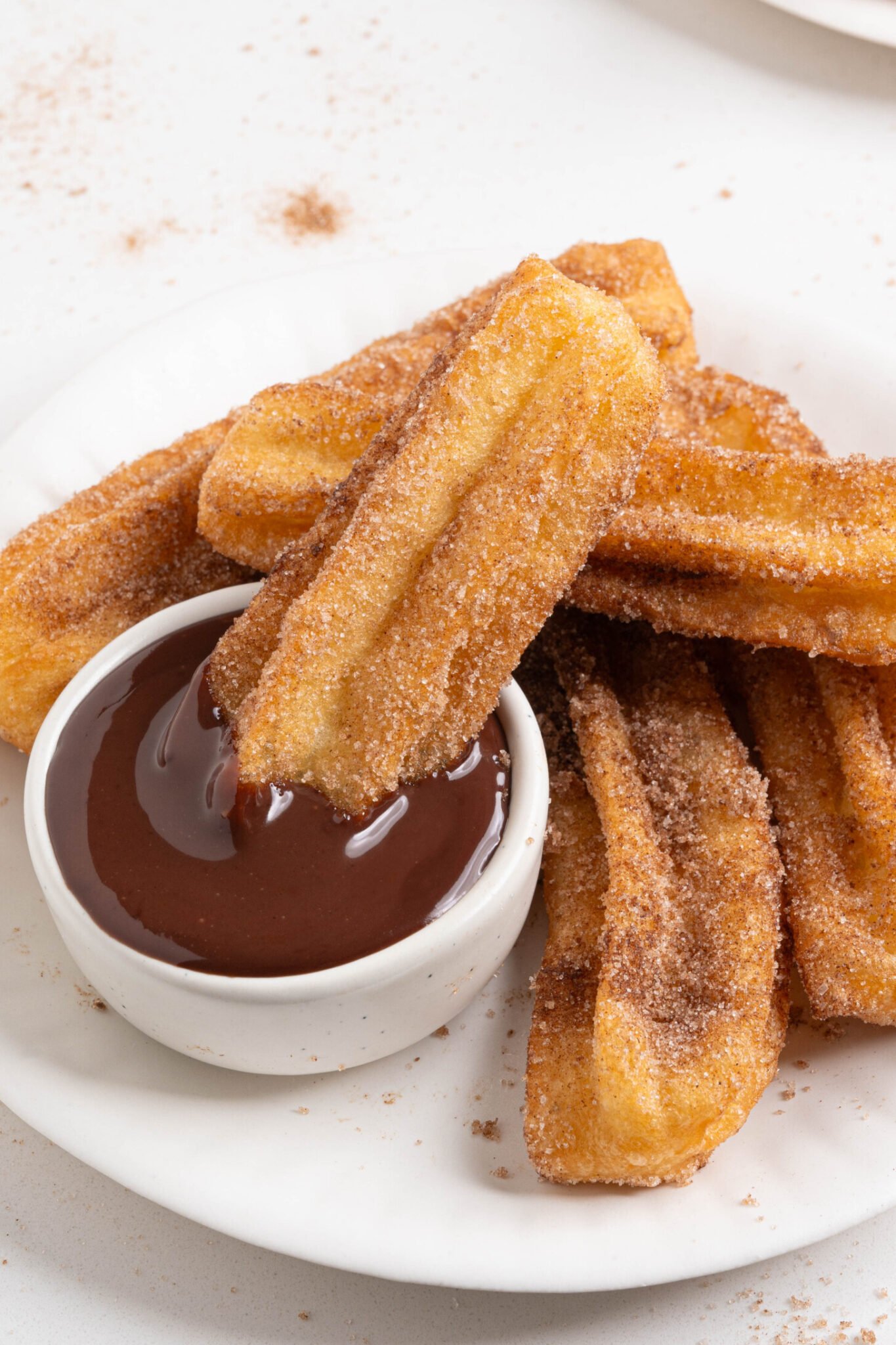 Homemade Fried Churros with Chocolate Dipping Sauce | Salima's Kitchen